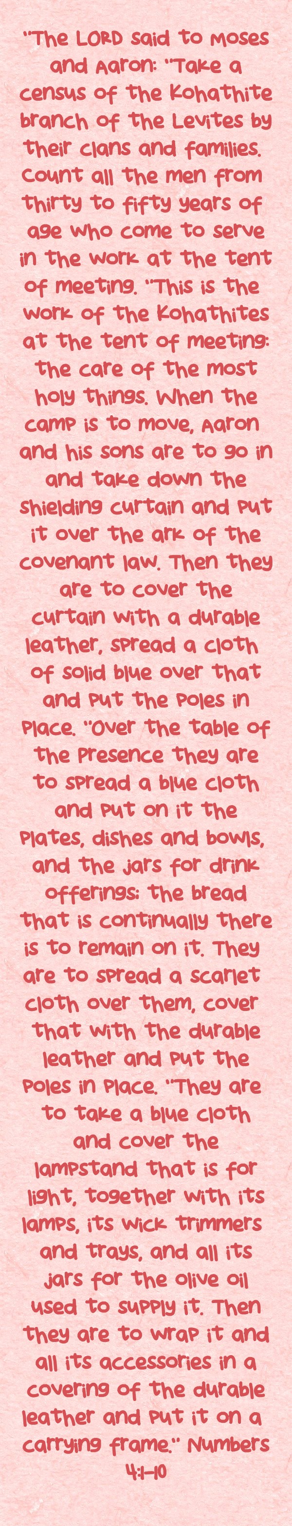 "The LORD said to Moses and Aaron: "Take a census of the - Quozio