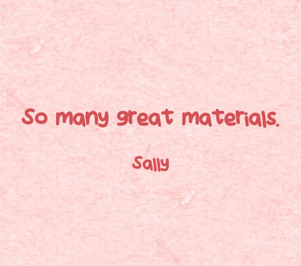 So many great materials. - Quozio