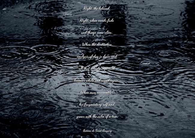 Night, the beloved. Night, when words fade and things come - Quozio