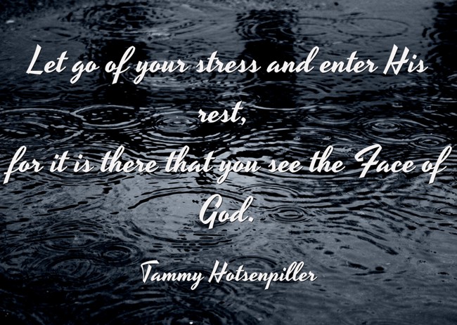 Let go of your stress and enter His rest, for it is there - Quozio