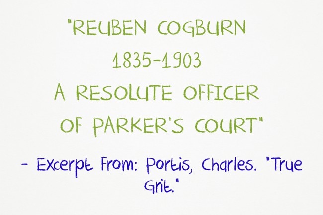 “REUBEN COGBURN 1835-1903 A RESOLUTE OFFICER OF PARKER’S - Quozio