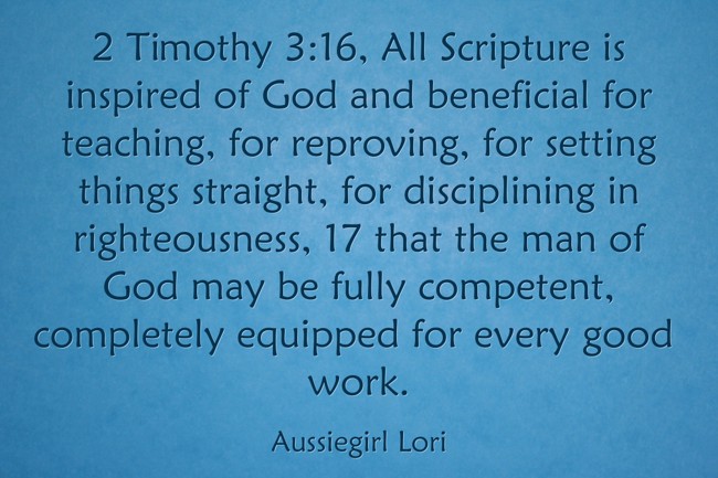 2 Timothy 3:16, All Scripture is inspired of God and - Quozio