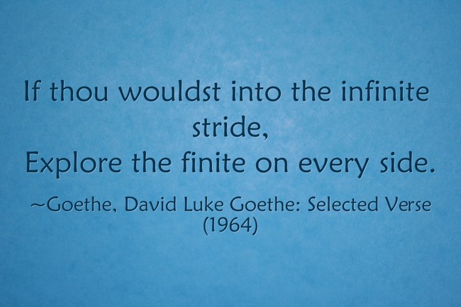 If thou wouldst into the infinite stride, Explore the - Quozio