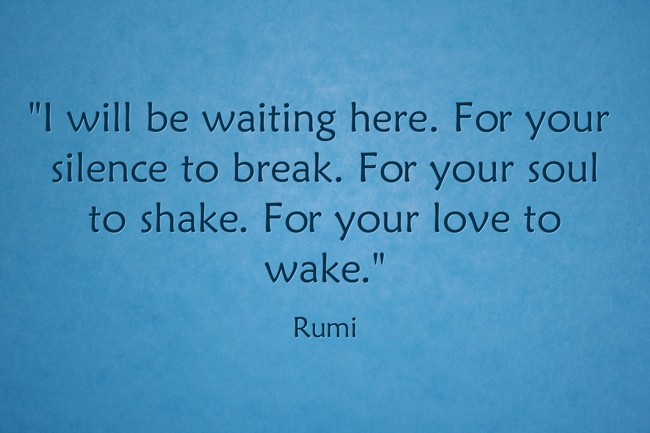"I will be waiting here. For your silence to break. For - Quozio