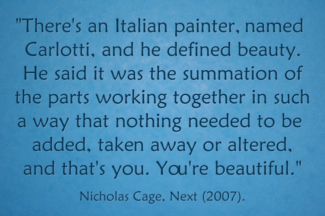 "There's an Italian painter, named Carlotti, and he defined - Quozio