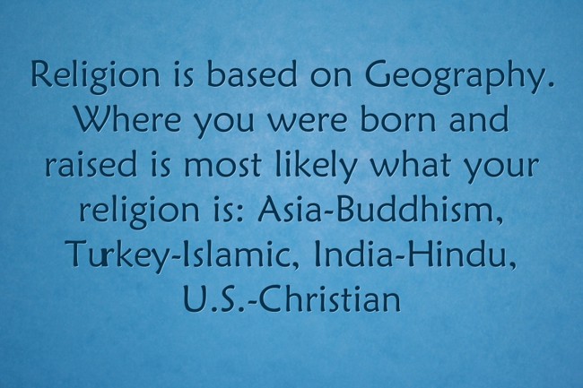 Religion is based on Geography. Where you were born and - Quozio