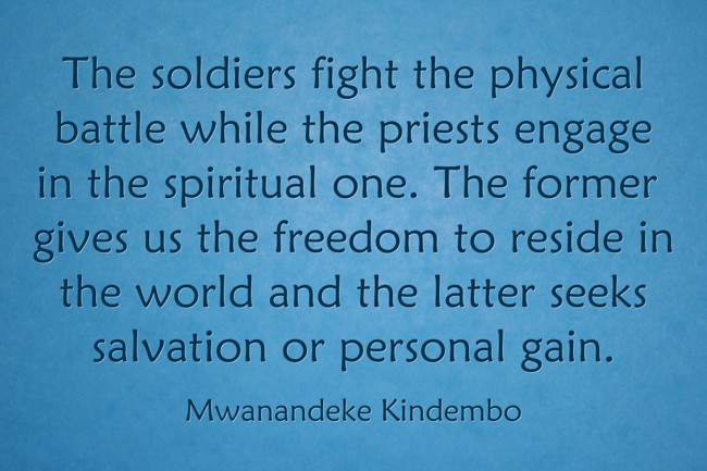 The soldiers fight the physical battle while the priests - Quozio