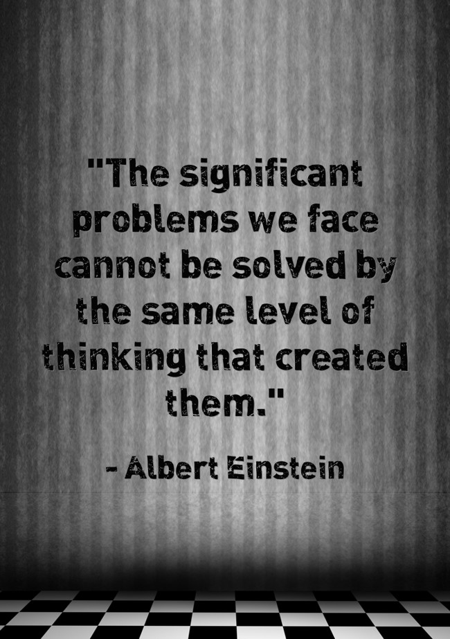 "The significant problems we face cannot be solved by the - Quozio