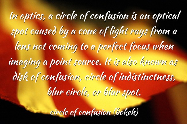 In optics, a circle of confusion is an optical spot caused - Quozio