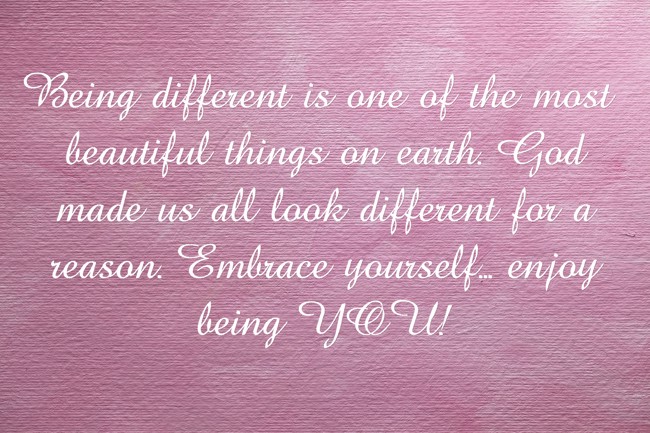 Being different is one of the most beautiful things on - Quozio