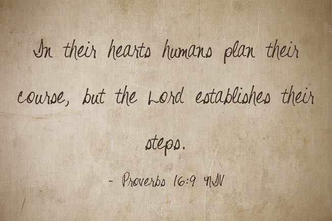 In their hearts humans plan their course, but the Lord - Quozio
