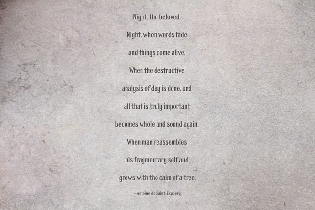 Night, the beloved. Night, when words fade and things come - Quozio