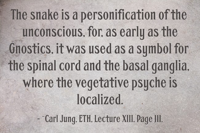 The snake is a personification of the unconscious, for, as - Quozio