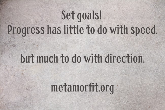 Set goals! Progress has little to do with speed, but much - Quozio