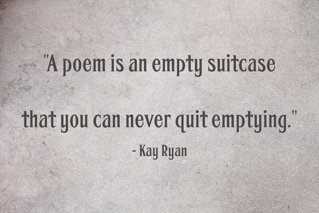 "A poem is an empty suitcase that you can never quit - Quozio