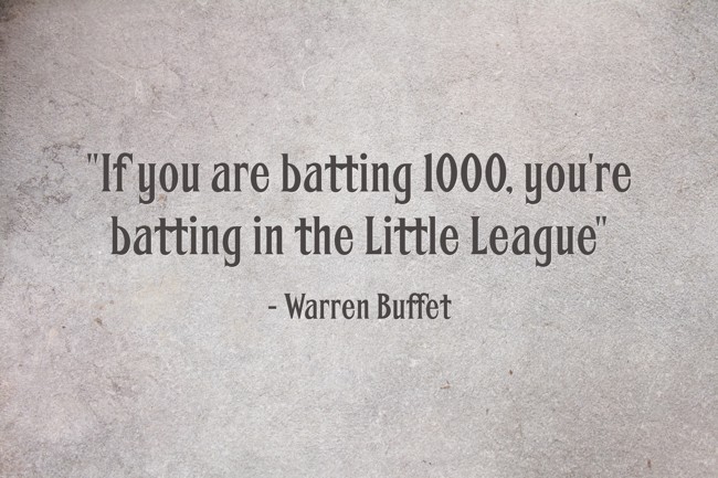"If you are batting 1000, you're batting in the Little - Quozio