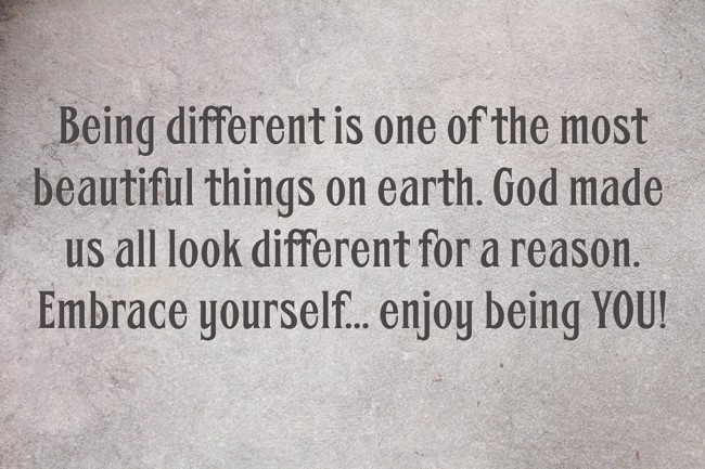 Being different is one of the most beautiful things on - Quozio