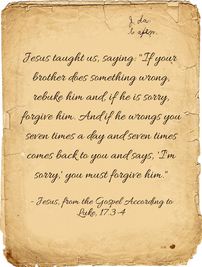 Jesus taught us, saying: "If your brother does something - Quozio