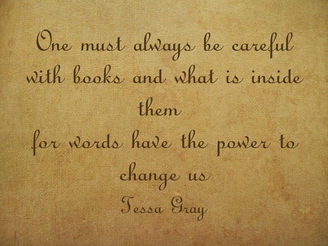 One must always be careful with books and what is inside - Quozio