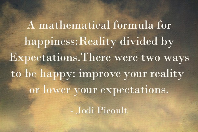 A mathematical formula for happiness:Reality divided by - Quozio