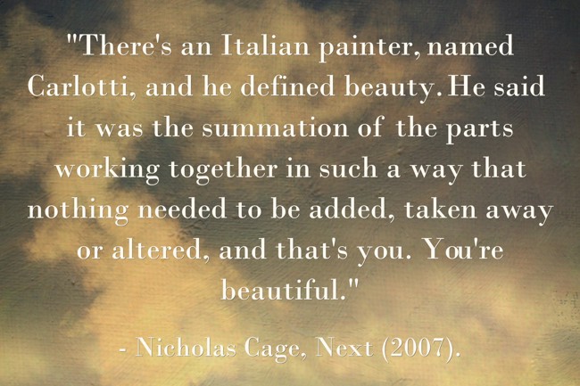 "There's an Italian painter, named Carlotti, and he defined - Quozio