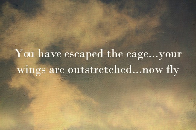 You have escaped the cage...your wings are - Quozio