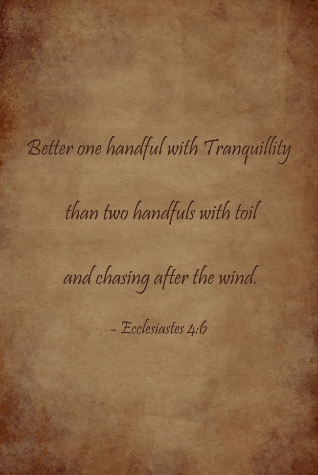 Better one handful with Tranquillity than two handfuls with - Quozio