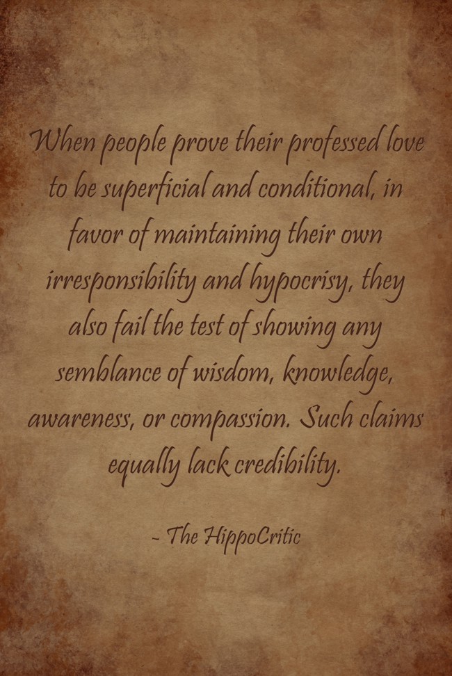 When people prove their professed love to be superficial - Quozio