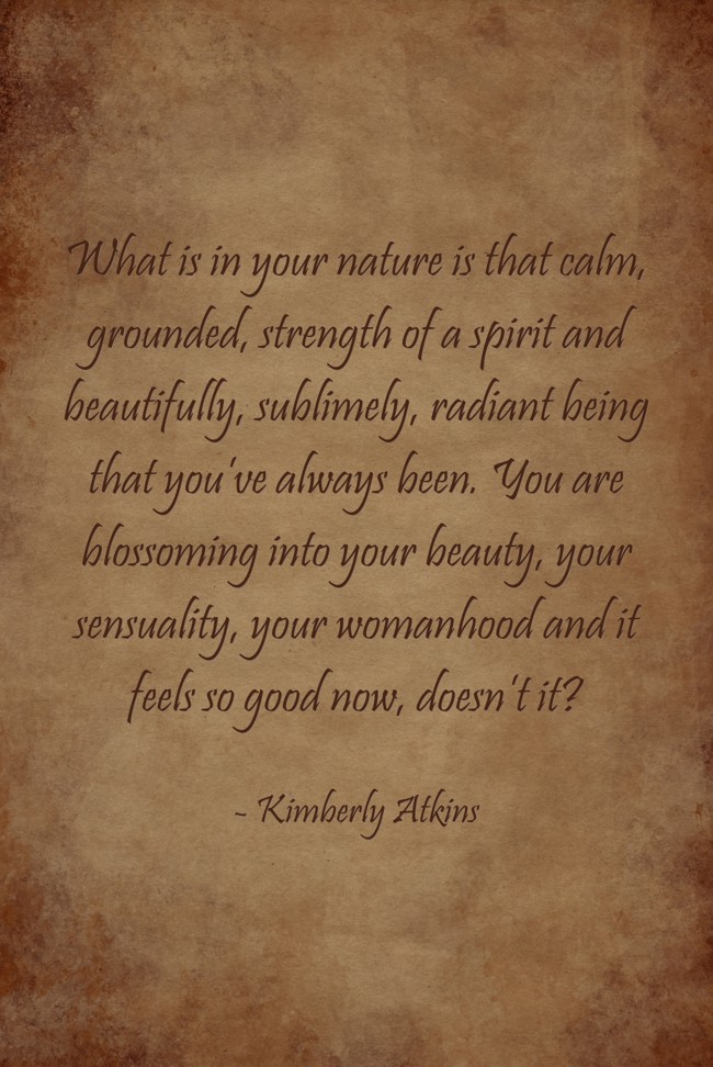 What is in your nature is that calm, grounded, strength of - Quozio