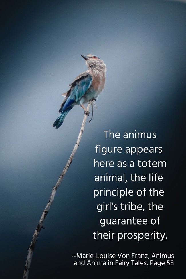 The animus figure appears here as a totem animal, the life - Quozio