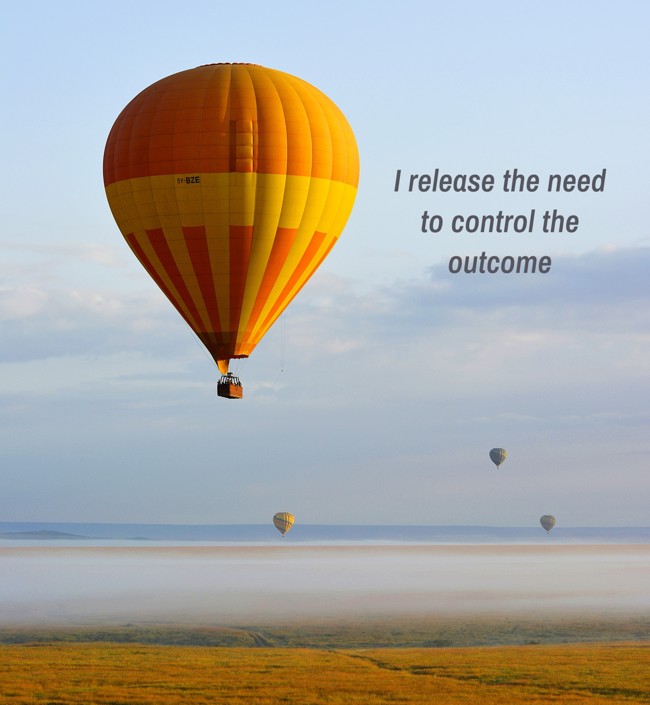 I release the need to control the outcome - Quozio