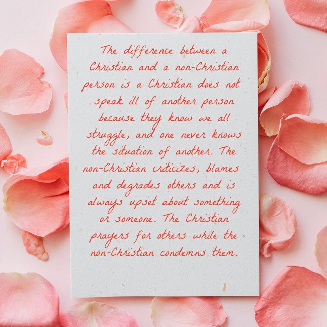 The difference between a Christian and a non-Christian - Quozio
