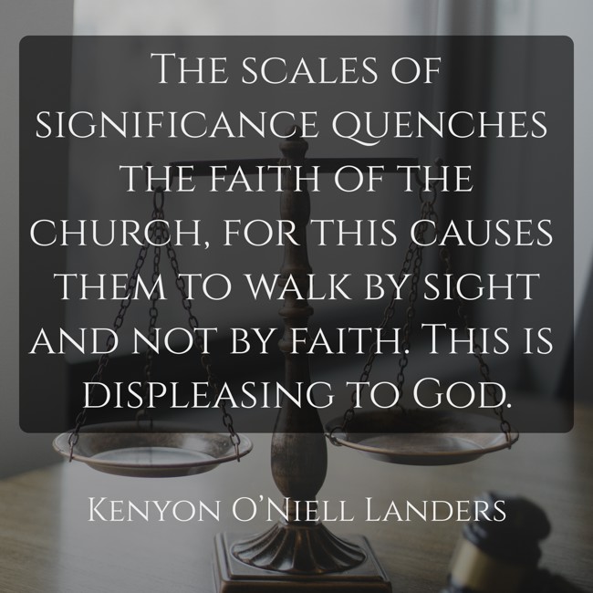 The scales of significance quenches the faith of the - Quozio