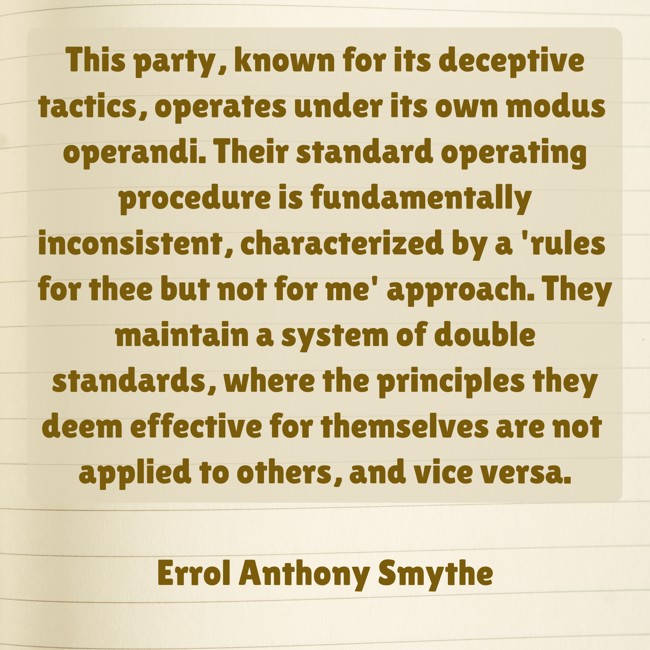 This party, known for its deceptive tactics, operates under - Quozio