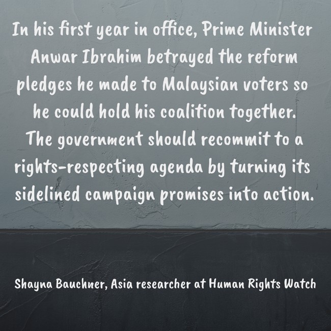 Anwar betrayed reform promises