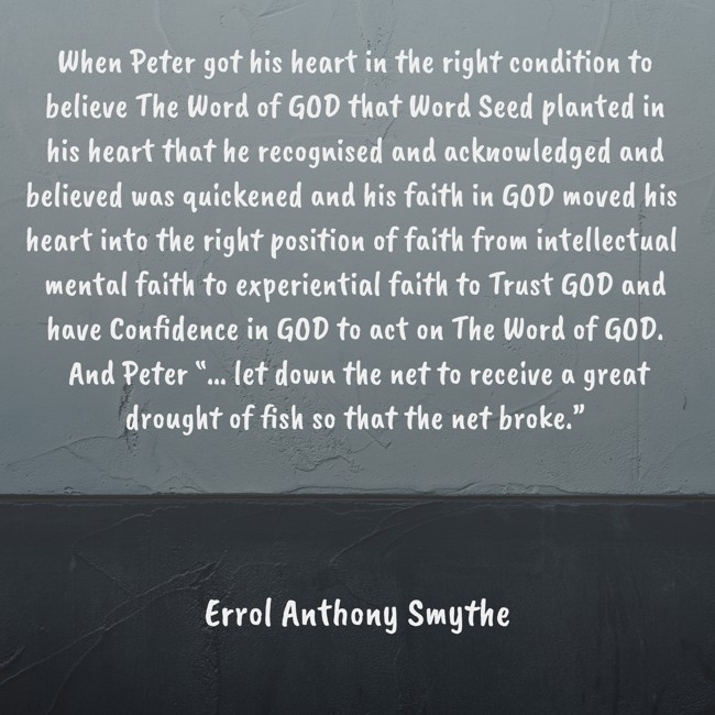 When Peter got his heart in the right condition to believe - Quozio