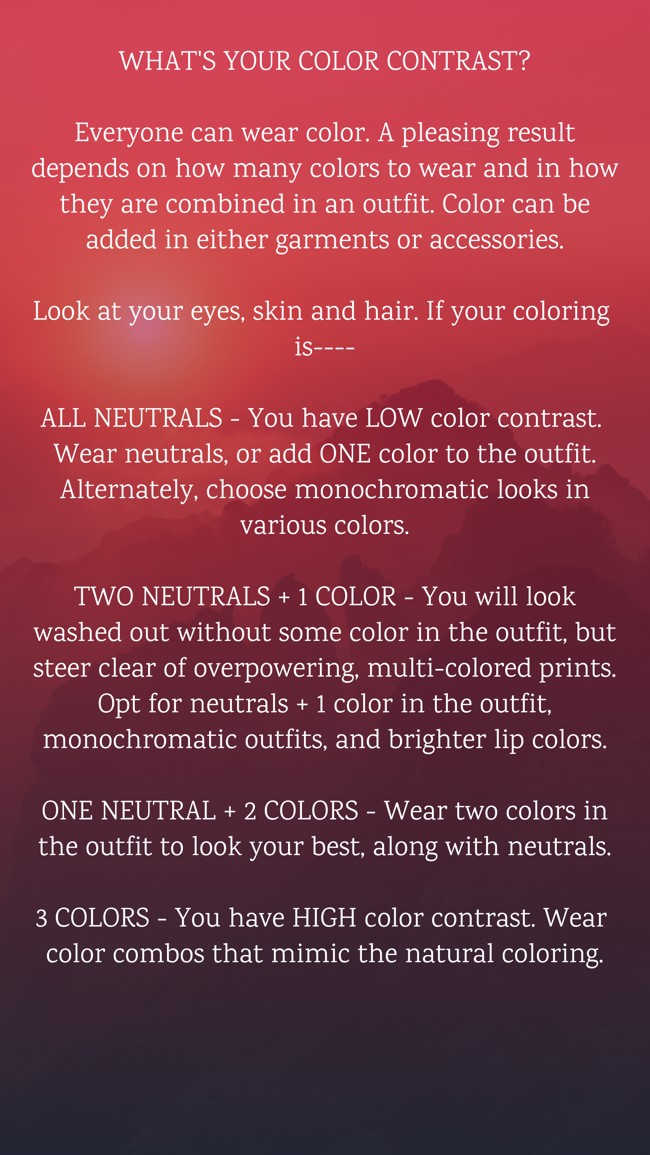 WHAT'S YOUR COLOR CONTRAST? Everyone can wear color. A - Quozio
