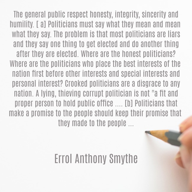 The general public respect honesty, integrity, sincerity - Quozio