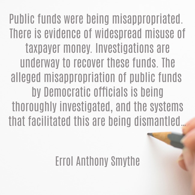 Public funds were being misappropriated. There is evidence - Quozio